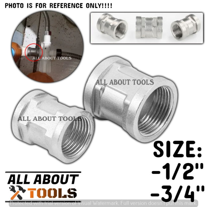 (AAT) 1 PC STAINLESS STEEL FEMALE THREADED COUPLING PIPE FITTING ...