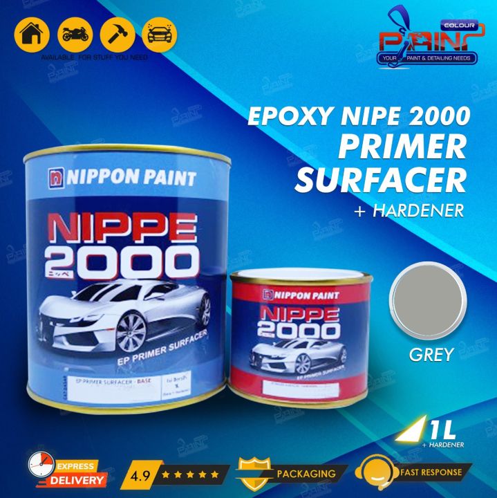 Cat Nippe 2000 1 L Epoxy Primer Surfacer Abu + Hardener | Lazada Indonesia