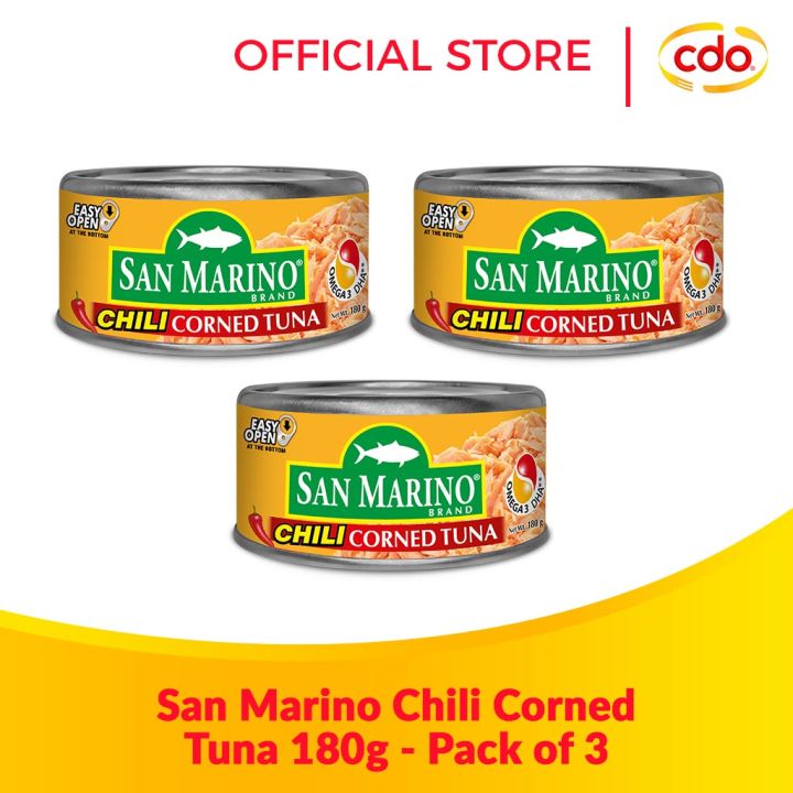 SAN MARINO Chili Corned Tuna 180g - Pack of 3 | Lazada PH