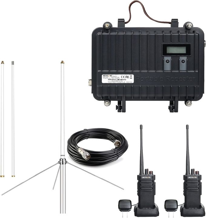 Retevis RT97 Portable Repeater Kit Custom Frequency Full Duplex Radio ...
