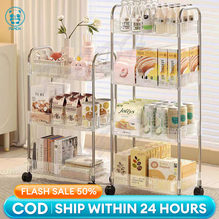 【family essential】4 Layer Kitchen storage rack Layer desktop storage ...