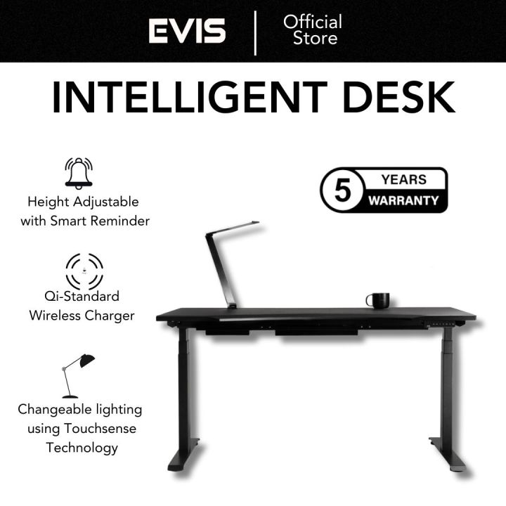 EVIS Intelligent Height Adjustable Desk with Smart Reminder and ...