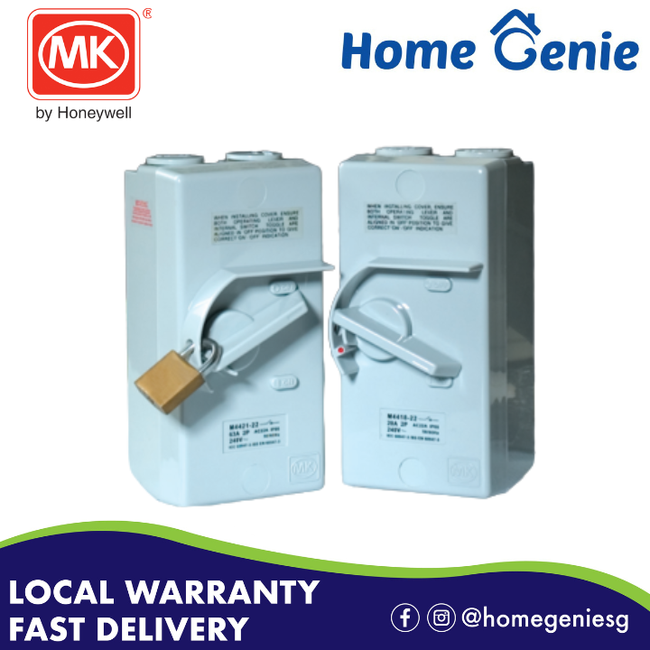 MK Electric Isolator Switch 20A 240V IP66 AC22A Indoor/Outdoor Weatherproof Isolator Switch | SG ...