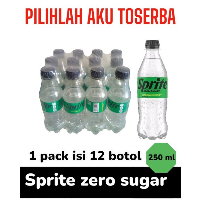 Sprite ZERO SUGAR MINI Botol Pet Imut - (HARGA 1 PACK ISI 12 botol ...