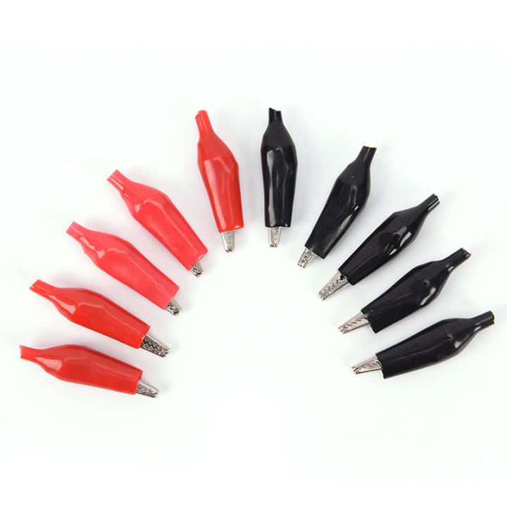 Graceful 10pcs small insulation boot metal alligator clip electric test ...