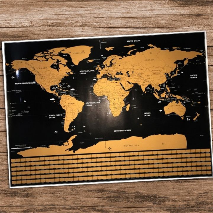 【hot】卐☈ Top Deluxe Scratch Map With Flags Wall Sticker Poster for ...