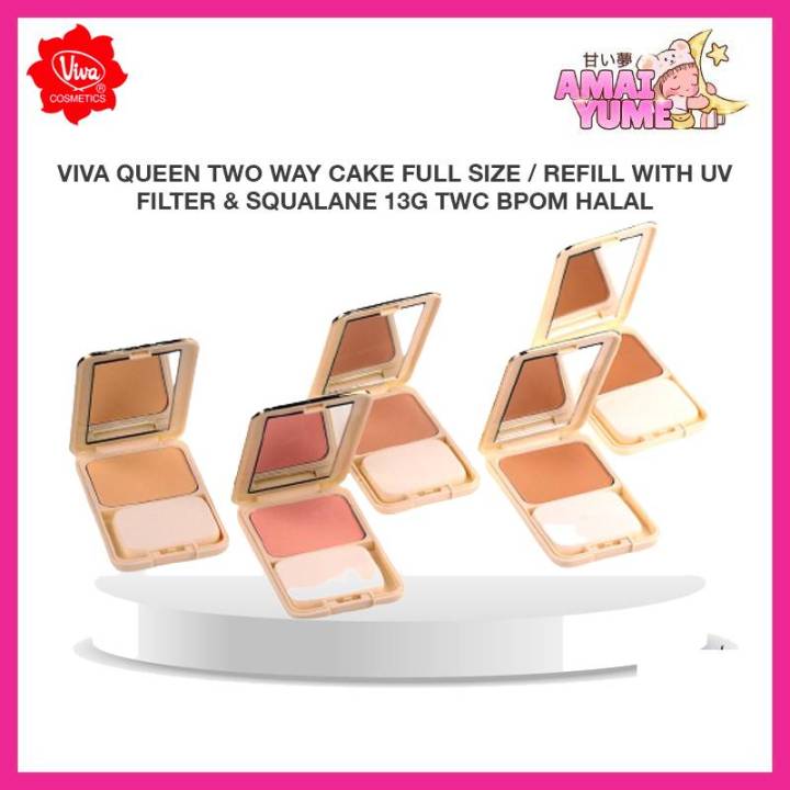 Viva Queen Two Way Cake Full Size / Refill with UV Filter & Squalane ...