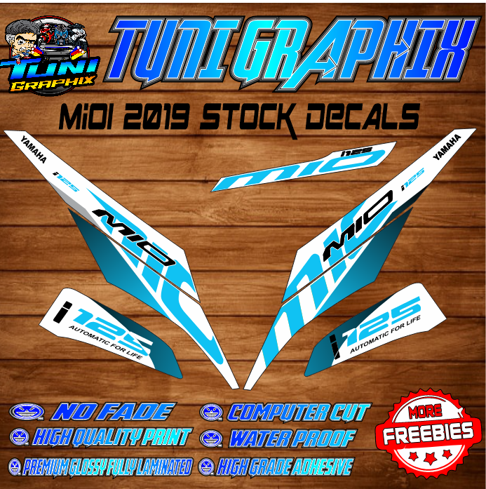Yamaha Mio I 125s 2019 Stock Decals with Freebies | Lazada PH