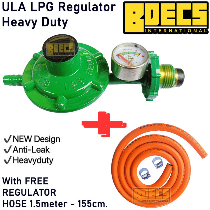 ULA Lpg regulator with pressure gauge and Rubber Hose High Quality ...