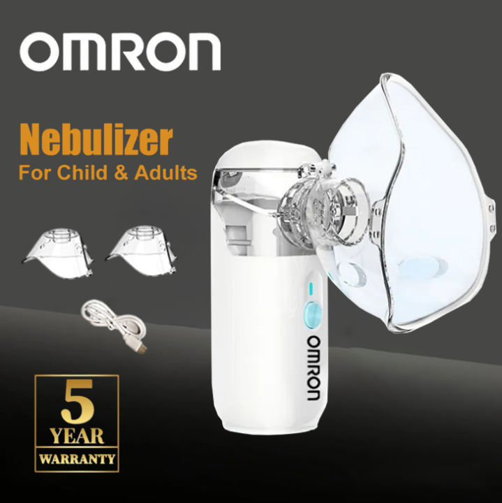 Omron Portable Nebulizer Rechargeable Inhaler for Asthma Relief Easy to ...