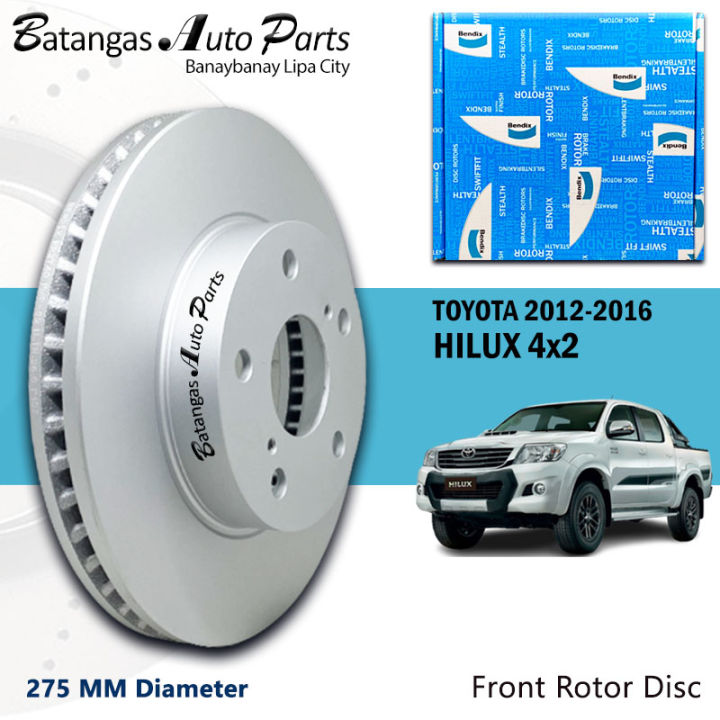ROTOR DISC TOYOTA HILUX 4x2 2012-2016 BENDIX FRONT 1PC 275MM DIAMETER ...