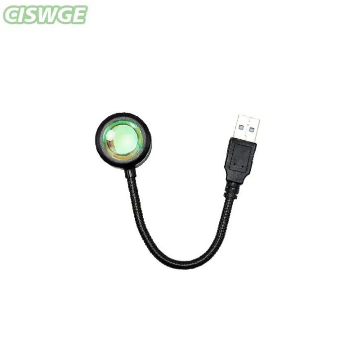 CISWGE LED Sunset Lamp Nightlights USB Projector Birthday Party ...