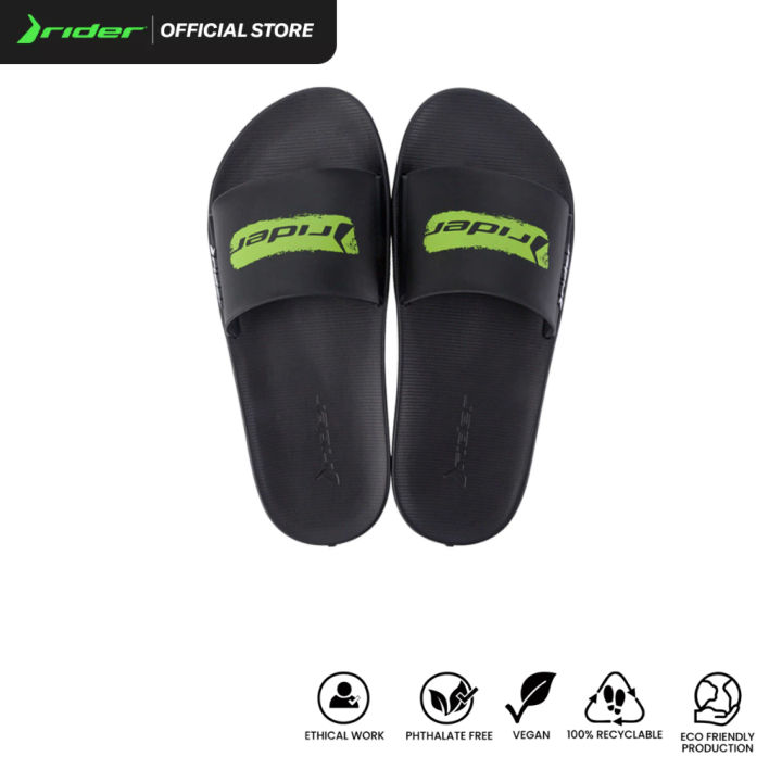 Rider Speed Slide Ad Black GreenMen's Slides | Lazada PH
