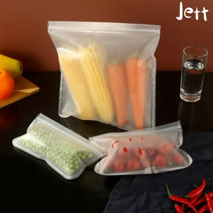 Ziplock Food Storage Pouch Penyimpanan Makanan Kulkas Reusable Tebal ...