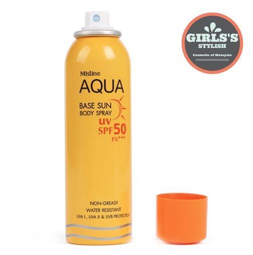 Mistine Aqua Base Sun Body Spray 100 ml SPF 50 PA+++ | Lazada