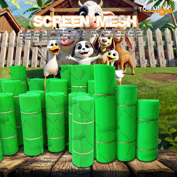 TOMAHAWK PLASTIC MESH HDPE FENCING WIRE MESH ROLL FOR GARDENING POULTRY ...