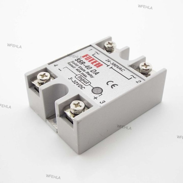Power Supply Relays SSR-40DA 40A Solid State Relay Module DC 4V-32V ...