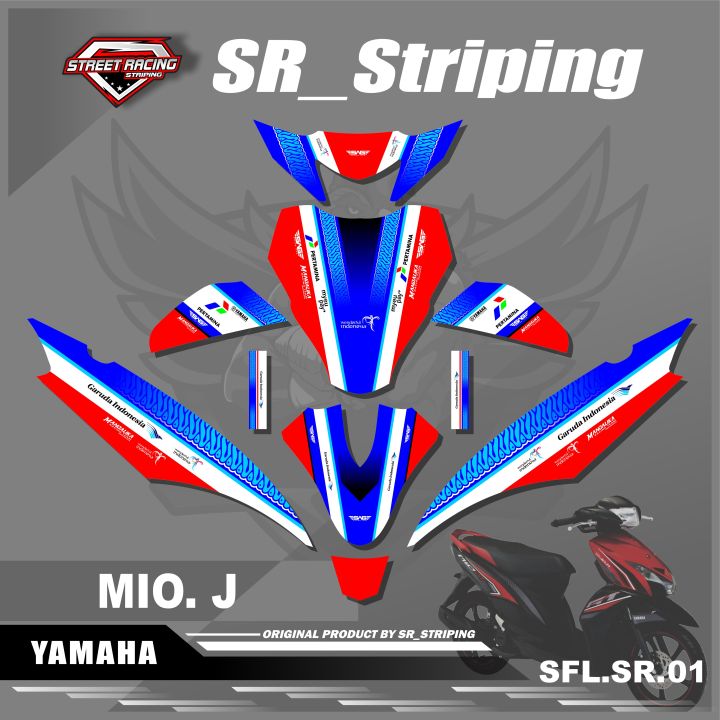 Sticker Decal Full Body MIO J - Sticker Decal MIO J Motif Mandalika ...
