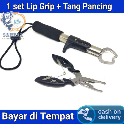 Paket Lip Grip dan Tang Pancing Split Ring / Penjepit Mulut Ikan + Tang ...