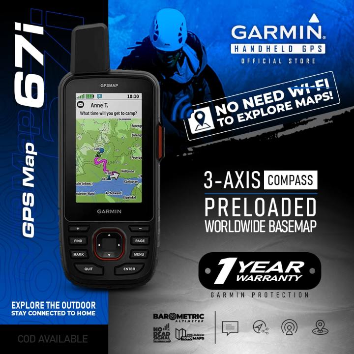 Garmin GPS Map 67i - Rugged Handheld GPS with inReach® Satellite ...