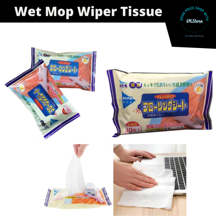 20pcs Disposable Floor Wet Wipe Sheet Sweeper Refill Wiper Mop Dust ...