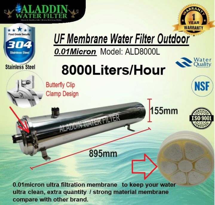 UF8000L Ultra Filtration UF Membrane Water Filter Purifier Outdoor ...