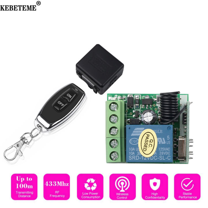 KEBETEME 433Mhz Remote Controls With Universal Wireless Remote Control ...
