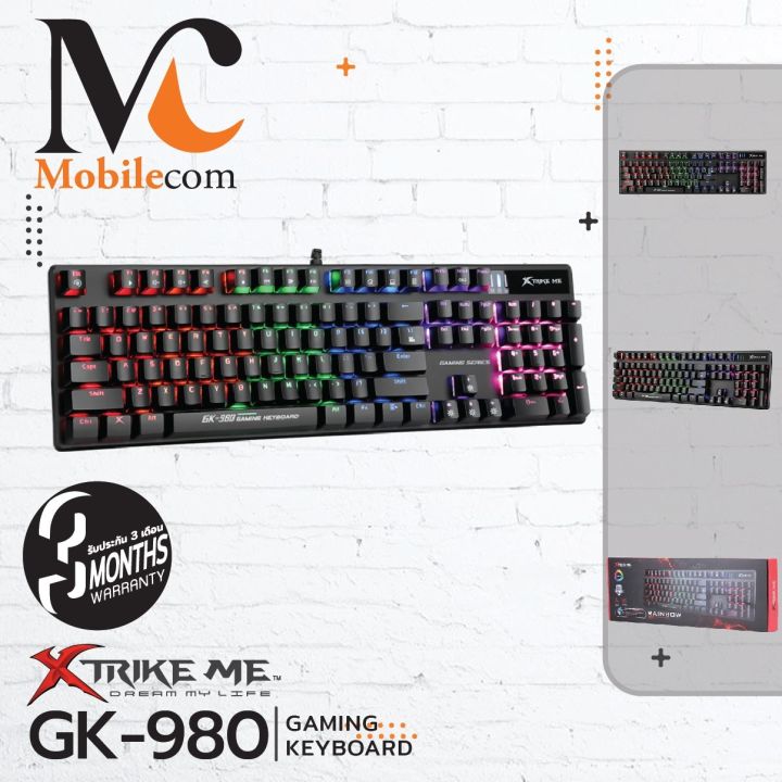 แป้นพิมพ์ Xtrikeme รุ่น GK-980 keyboard สำหรับเล่นเกมส์ คีย์บอดร์เกม ...
