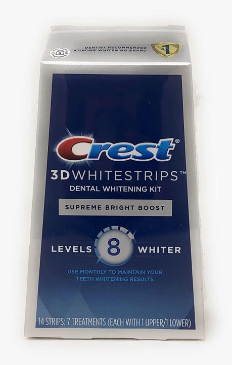 Crest 3D White Whitestrips Dental Teeth Whitening Kit Supreme Bright ...