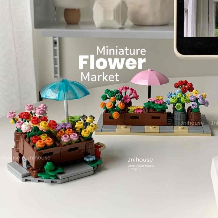 [พร้อมส่ง] Jnihouse : Miniature Flower Market ตัวต่อร้านดอกไม้ | Lazada ...
