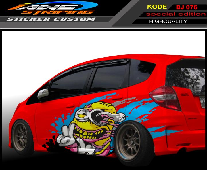 VARIASI STICKER MOBIL JES JAZZ, SIGRA, YARIS, SWIFT / DECAL MOBIL ...