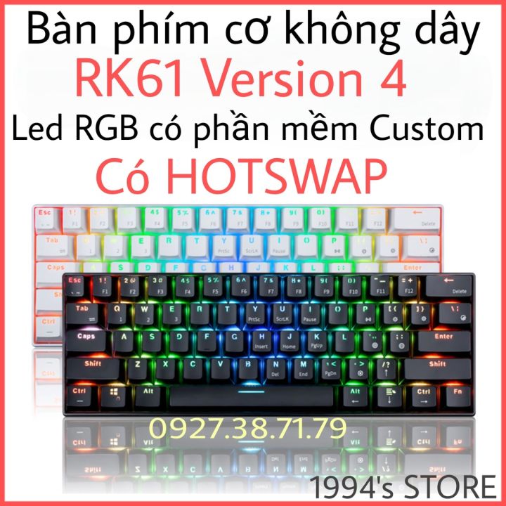 Bàn phím cơ không dây RK G68 Bluetooth 5.1 - Wireless 2.4G - Hotswap ...