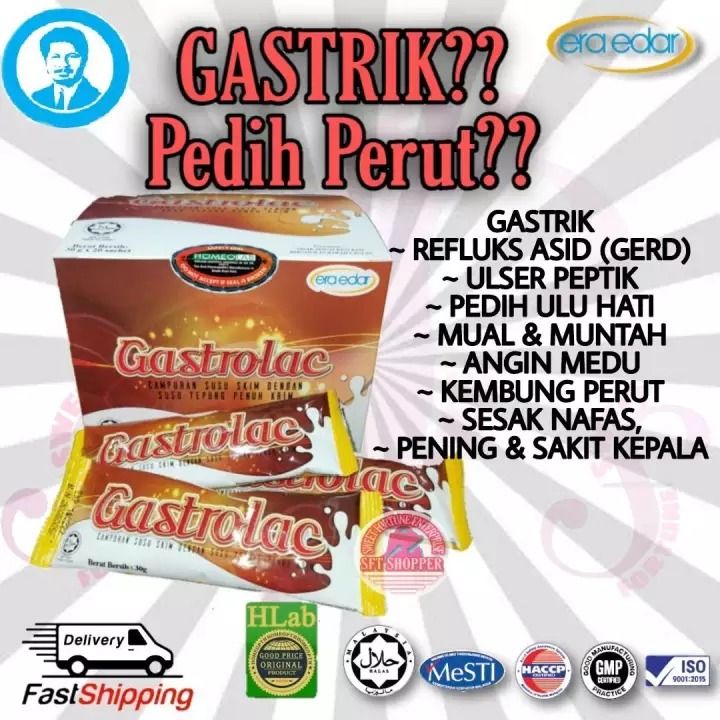 ( 20 Tahun Di Pasaran ) GASTROLAC – SUSU Legakan Gastrik / GERD / Pedih ...
