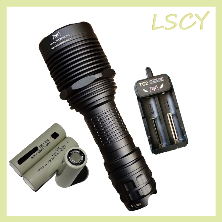 Amutorch Flashlight XP70 Sst40 Sbt90g2 6000 Lumens 21700 Led Strong ...