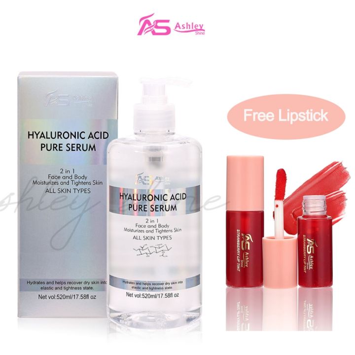 Ashley Shine ACID Hyaluronic Pure Serum 2 in 1 Face and Body Moisturizes Tightens Skin 520ml ...