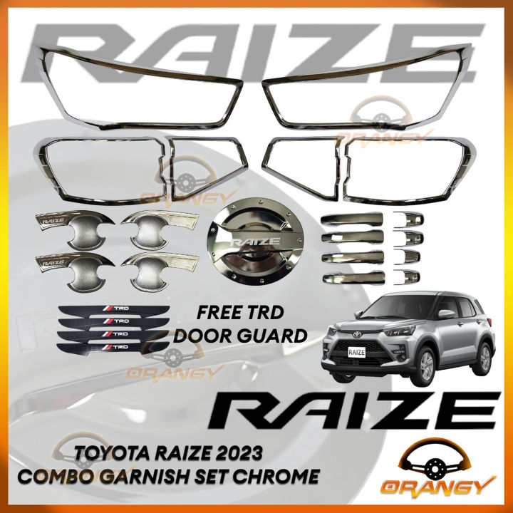 Toyota Raize 2022 to 2024 Garnish Combo Set Cover CHROME ( car accessories ) | Lazada PH