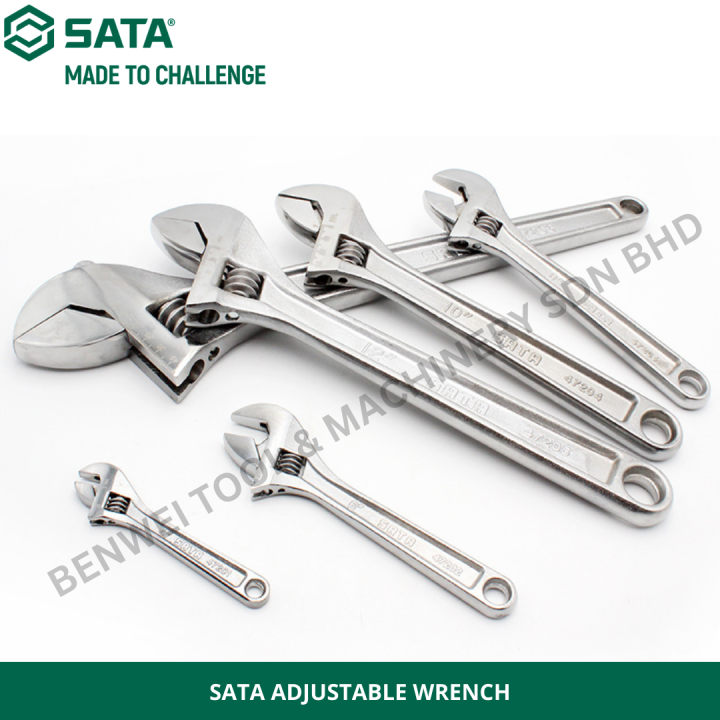 SATA ADJUSTABLE WRENCH / 4'' 6'' 8'' 10'' 12'' 15'' 18'' 24'' / SPANAR ...