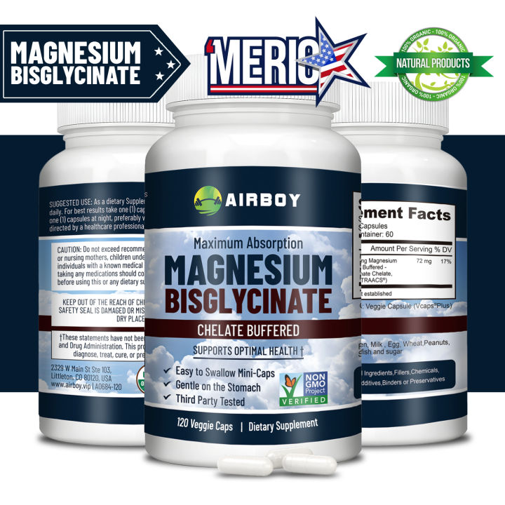 Magnesium Bisglycinate, Chelated Buffered, untuk Dukungan Otot, Jantung ...