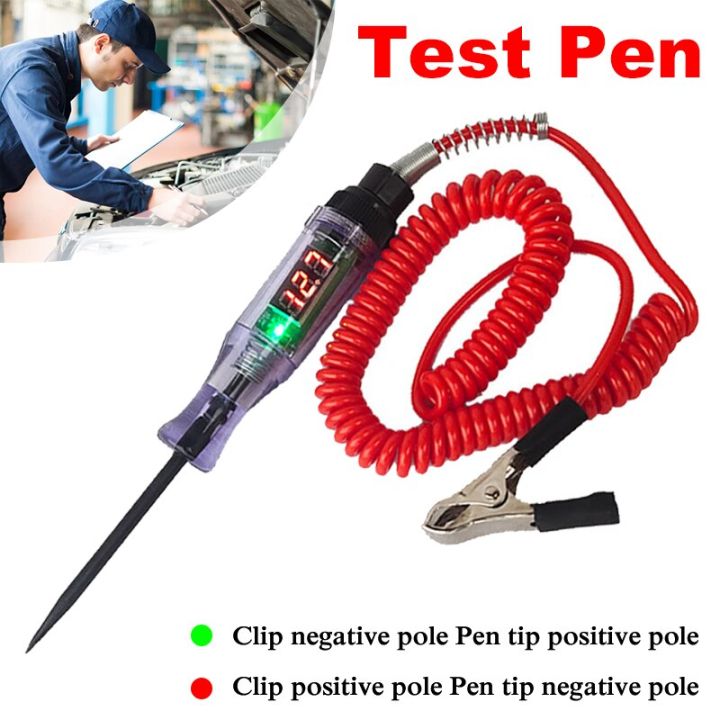 6V-24V 20A Car Truck Voltage Circuit Tester Digital Display Long Probe ...