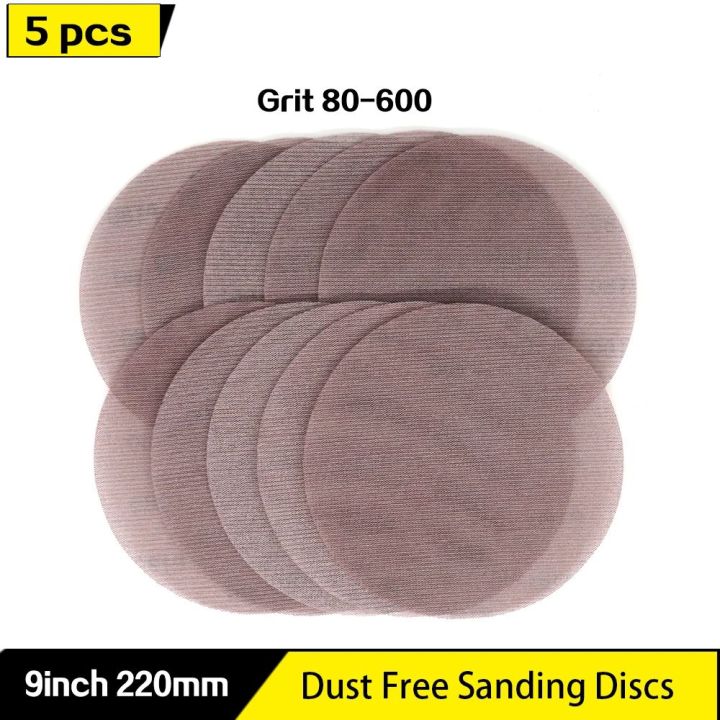 9 Inch 220mm Mesh Abrasive Dust Free Sanding Discs Anti-blocking Dry ...