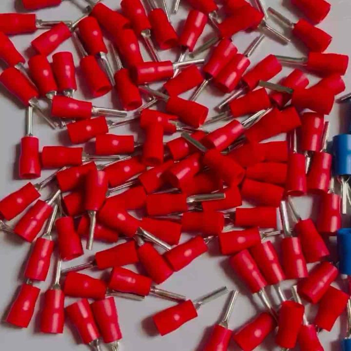 100 Pcs PIN TERMINAL Lugs | Insulated | 1.25 | 2.0 | 5.5 | DAWENWIL ...