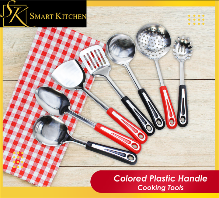 Colored Plastic Handle Cooking Utensils( Random Color) kitchen tools ...