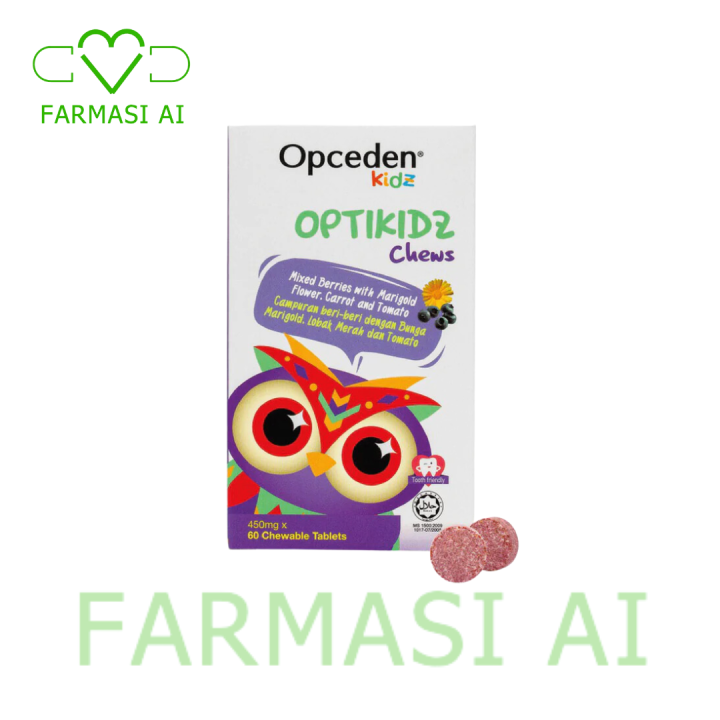 Opceden Optikidz Chew 450mg 60 Chewable Tablets (Exp: 11/2023) | Lazada