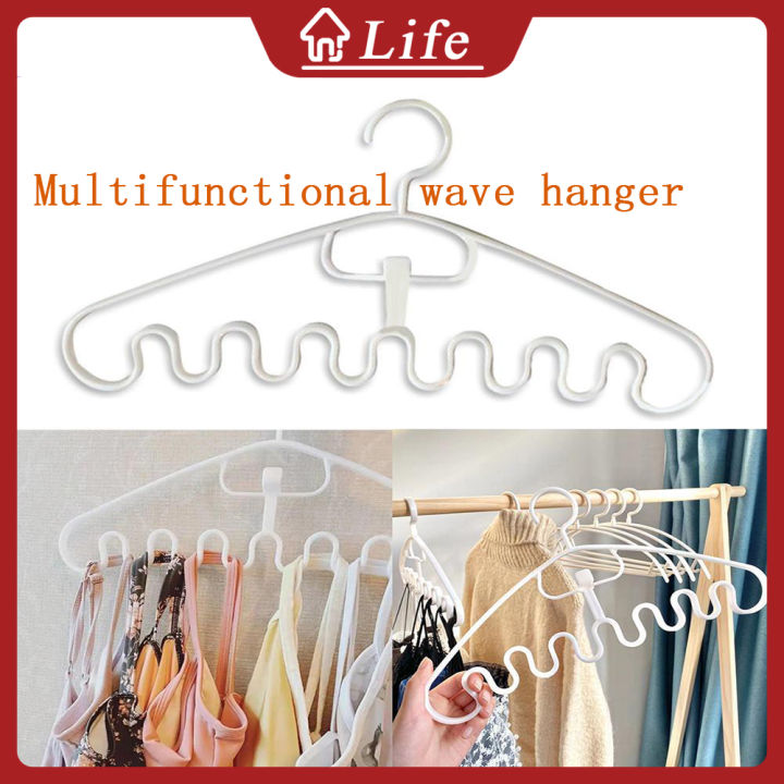 Non-slip Space Saving Plastic Closet Organizer Storage Hangers Multi ...