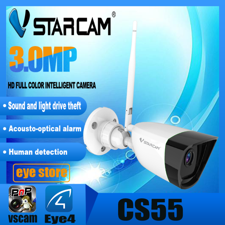 Vstarcam CS55（CS56-PRO รองรับ WiFi 5G） ความละเอียด 3MP กล้องวงจรปิดไร้ ...