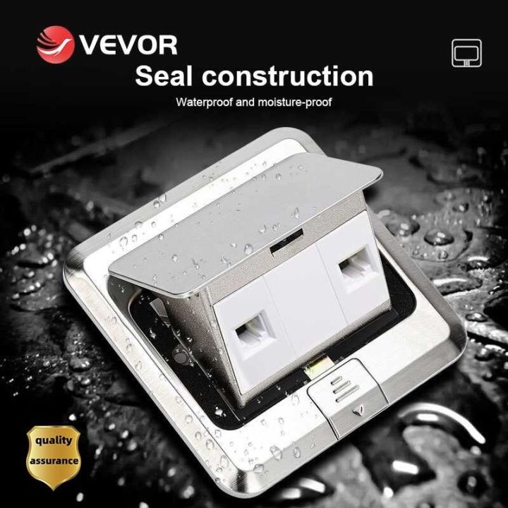 Aluminum Pop Up Floor Socket 2 Port Rj45 Duplex Access Floor Socket ...