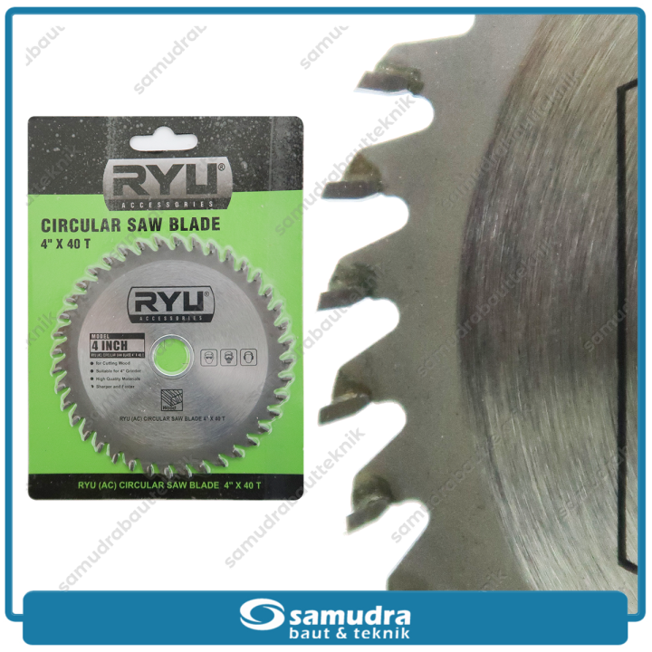 RYU AC-BD142 Circular Saw Blade 4"x40T Mata Gerinda Pisau Potong Kayu ...