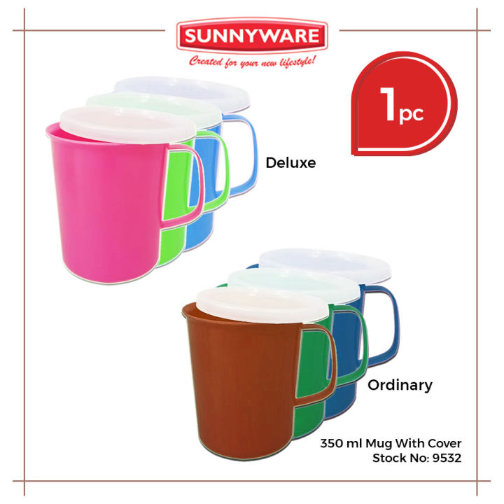 1pc 350ml Mug with Cover - Deluxe and Ordinary [Sunnyware 9532-C ...