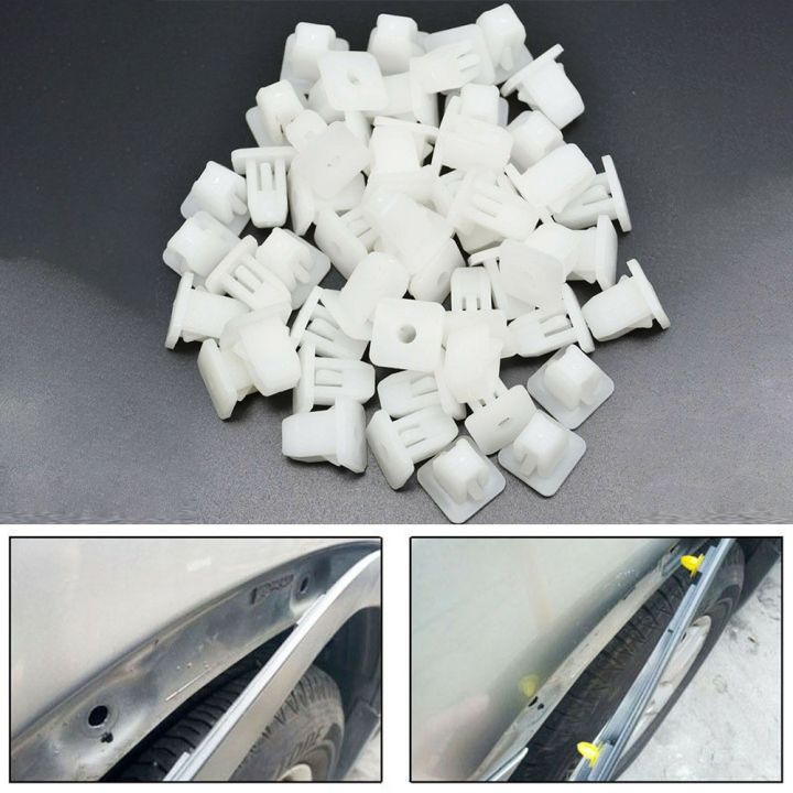 50 pek Square kereta Auto Fender Liner Fastener Rivet Push Clips ...