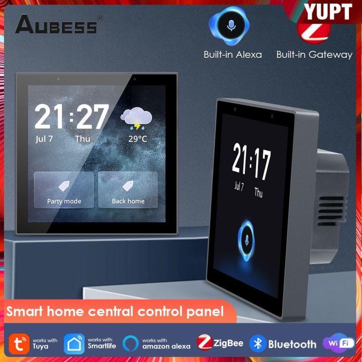 【Yupt】Tuya Smart Multi-Functional Central Control แผงควบคุมหน้าจอสัมผัส4นิ้ว Touch LCD Panel ...